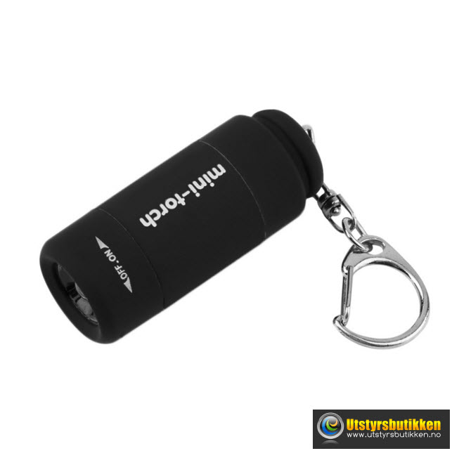 Mini lommelykt - lades via USB - Utstyrsbutikken